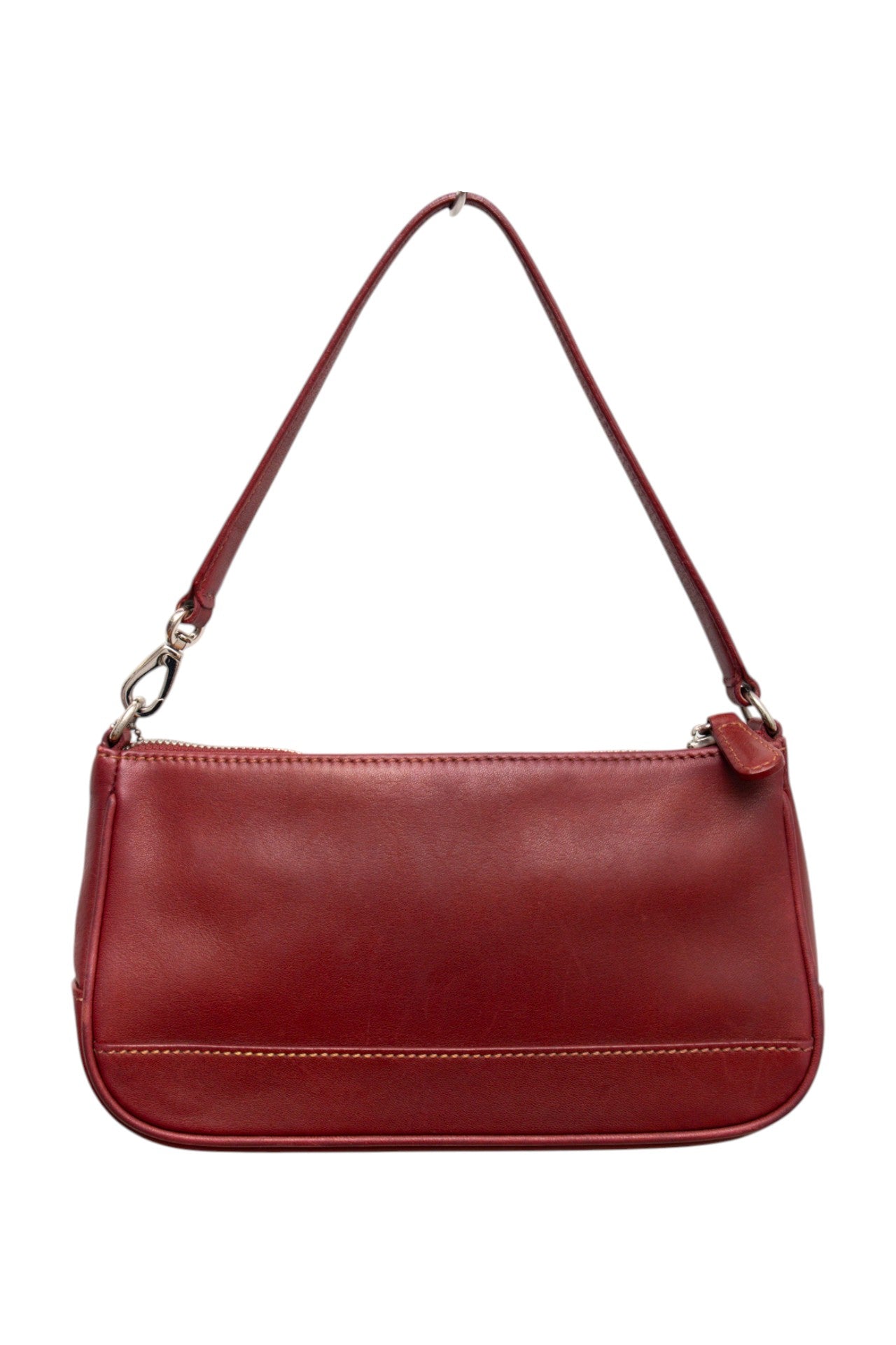 #250 Coach maroon leather demi bag | c. 158 – PrelovedCharlies